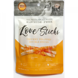 Love Sticks: Chicken Wrapped Double Sticks – 146g – FIDO Pet Products